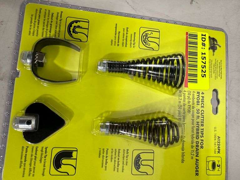 RYOBI Cutter Tips for Drain Auger P4003 (4-Piece) - Lambrecht Auction, Inc.