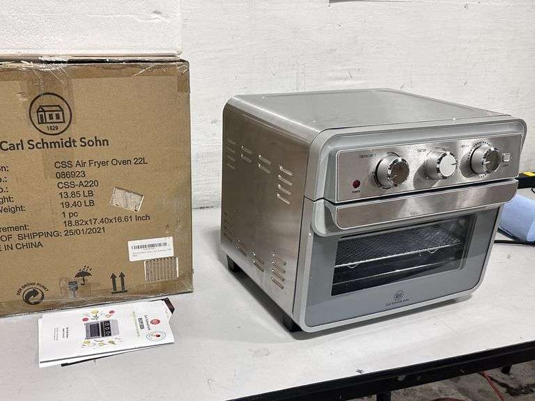 Carl Schmidt Sohn Air Fryer Oven 22L - Lambrecht Auction, Inc.