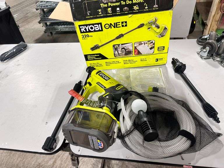 RYOBI 18V EZClean 320 PSI Cordless Battery Cold Water Power Cleaner ...