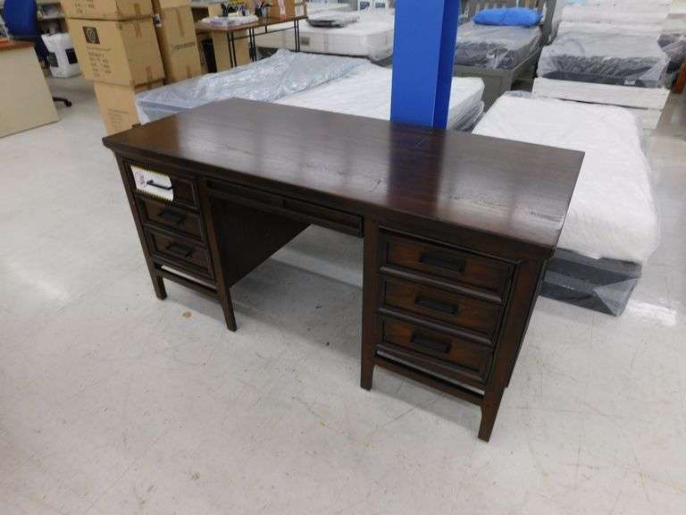 Macy'S Caruth Cherry Executive Desk Online Retail: $1052 - Lambrecht ...