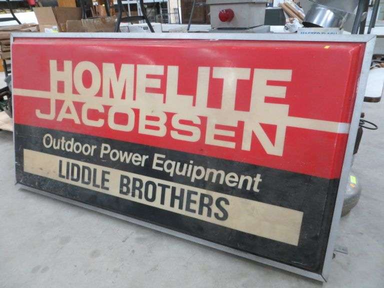 Liddle Brothers Lighted Two Sided Sign 37x73" - Lambrecht Auction, Inc.