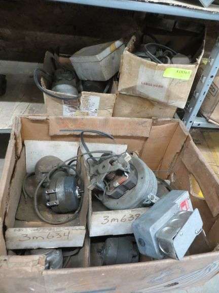 Assorted Electric Motors - 4 Boxes - Lambrecht Auction, Inc.