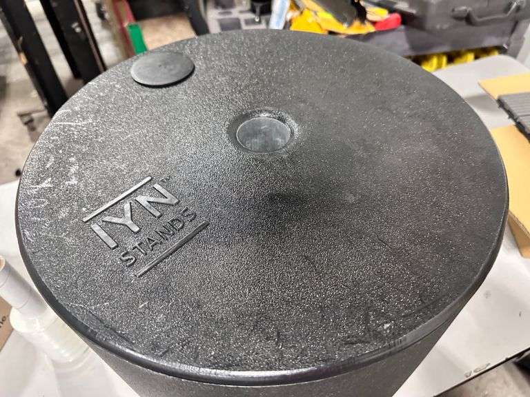 9.5' Heavy-Duty String Light Pole Stand with Freestanding Tank Base ...