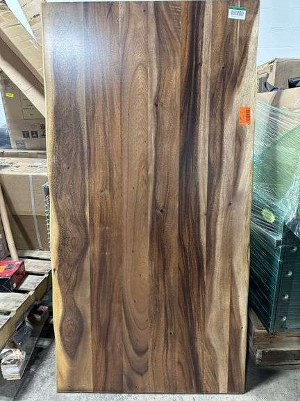 Hampton Bay 6 ft. L x 39 in. D Finished Saman Solid Wood Butcher Block ...