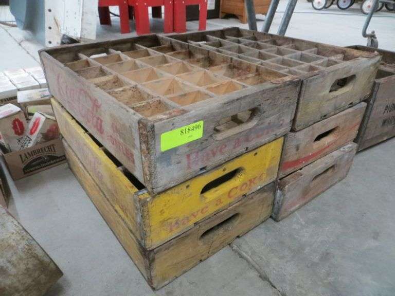 Six Wooden Coke Boxes - Lambrecht Auction, Inc.