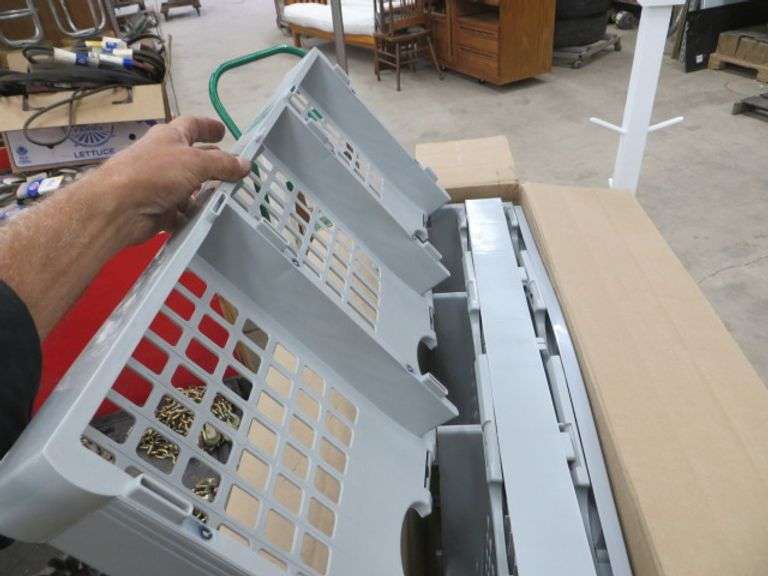 Two Plastic 12 Compartment Literature Organizer - Lambrecht Auction, Inc.