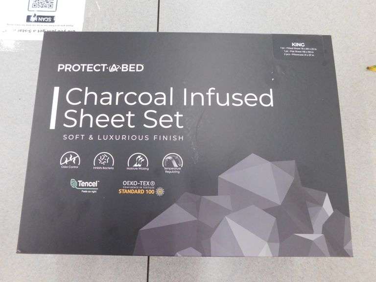 Protect A Bed Cooling Charcoal Infused Tencel Bedsheet Set King Size - Lambrecht Auction, Inc.