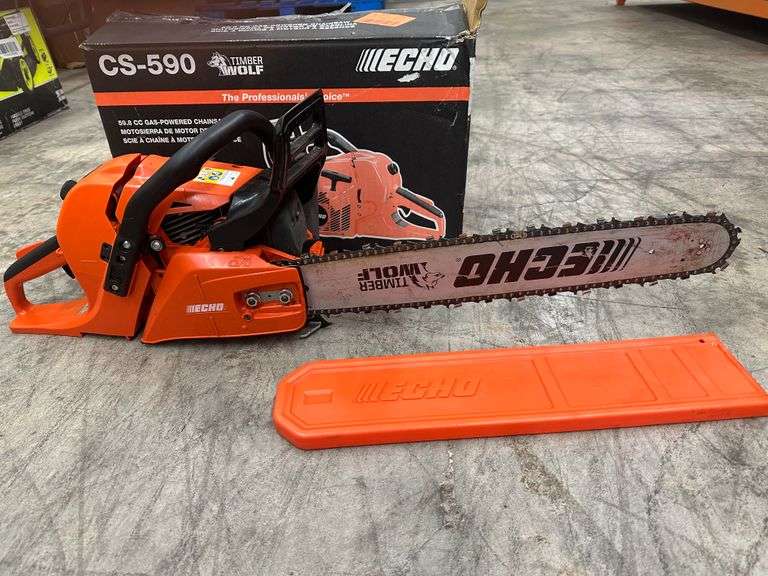 Echo 24 in. 59.8 cc Gas 2-Stroke Rear Handle Timber Wolf Chainsaw *Used ...