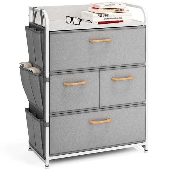 Nestl 4 Drawer Organizer Grey - Lambrecht Auction, Inc.