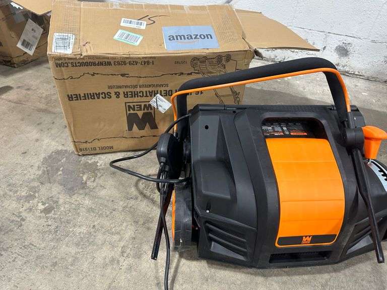 WEN DT1516 16-Inch 15-Amp 2-in-1 Electric Dethatcher and Scarifier with ...
