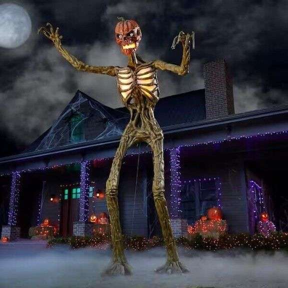 12 Ft Dead Water Giant Sized Inferno Pumpkin Skeleton - Lambrecht ...