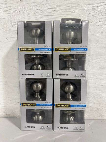 Defiant Hartford Satin Nickel Bed/Bath Door Knob (4x$) - Lambrecht Auction, Inc.
