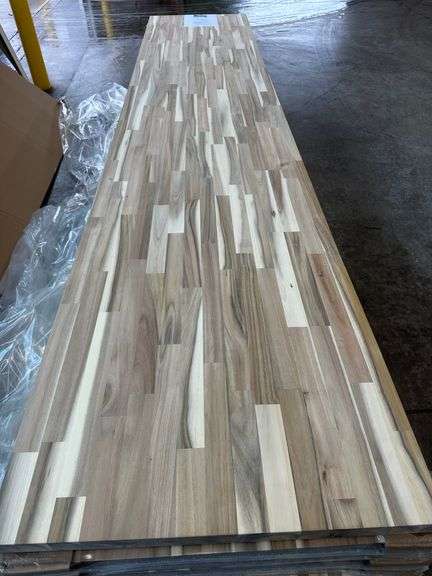 Acacia Butcher Block Countertop 1 1/2"x25"x10' - Lambrecht Auction, Inc.