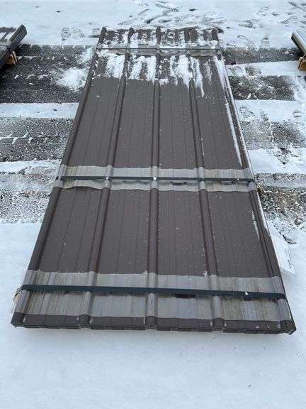 Bronze Corrugated Metal Panel 3'x8' - Lambrecht Auction, Inc.