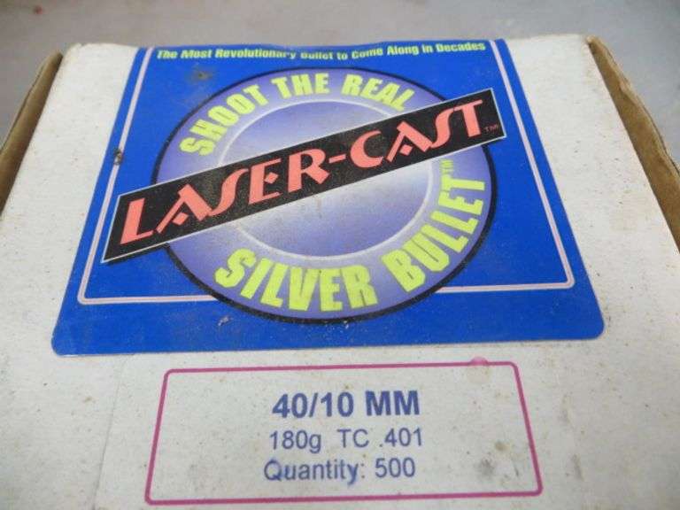 Bullets - Laser-Cast 40/10mm180gr 500/bx - Lambrecht Auction, Inc.