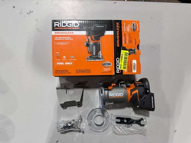 RIDGID 18V OCTANE Brushless Cordless Compact Fixed Base Router Tool ...