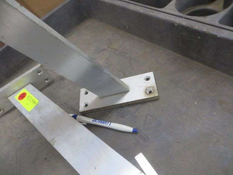 Pair of Heavy Aluminum 15" Shelf Brackets - Lambrecht Auction, Inc.