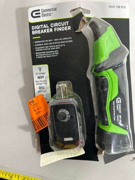 Commercial Electric Digital Circuit Breaker Finder with GFCI Outlet ...
