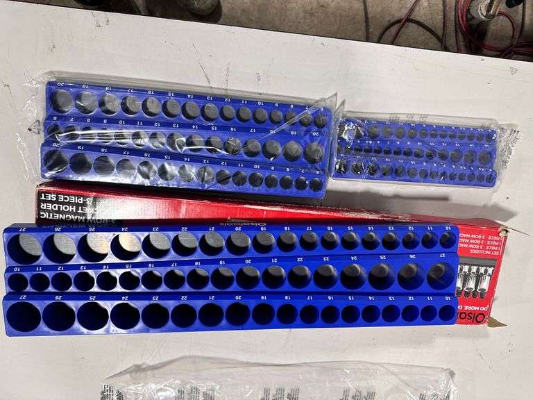 Olsa Tools Magnetic Socket Organizer | 3 Piece Socket Holder Kit ...