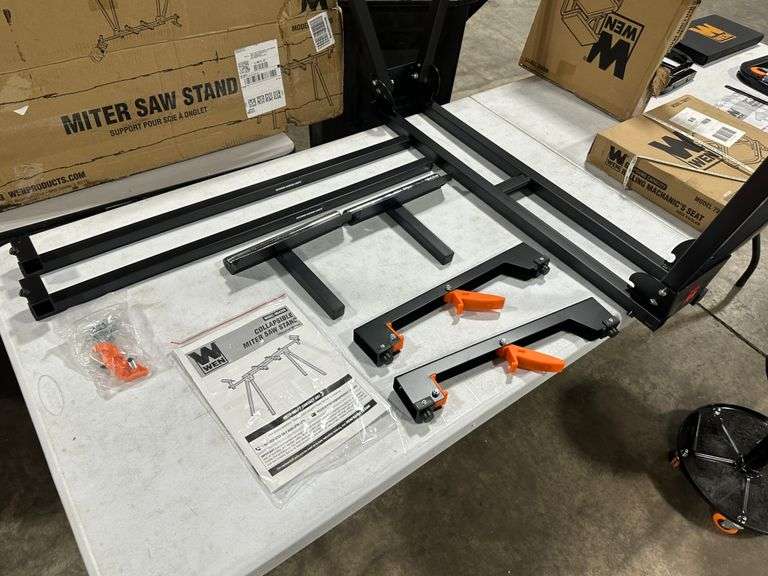 WEN MSA200 Universal Collapsible Miter Saw Stand, 350-Pound Capacity ...