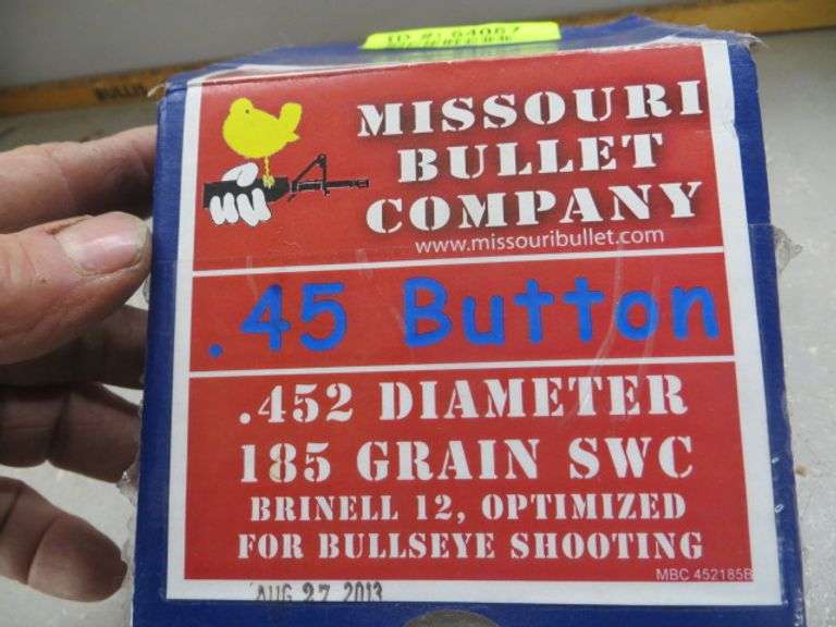 Bullets - Missouri Bullet Co. .45 185gr SWC - opened - Lambrecht ...