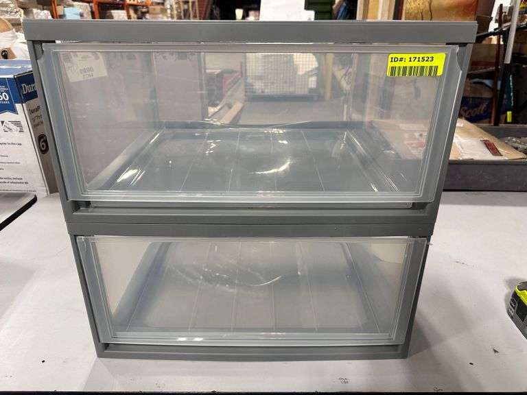 IRIS USA 47 qt. Compact Clear Plastic Stacking Drawers - Lambrecht ...