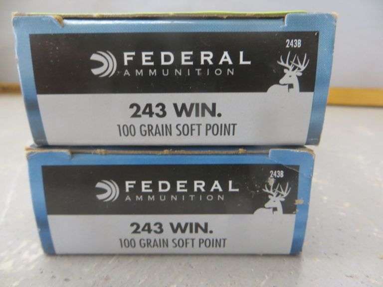 Ammo - Federal .243 Win 100gr SP 20/bx - Lambrecht Auction, Inc.