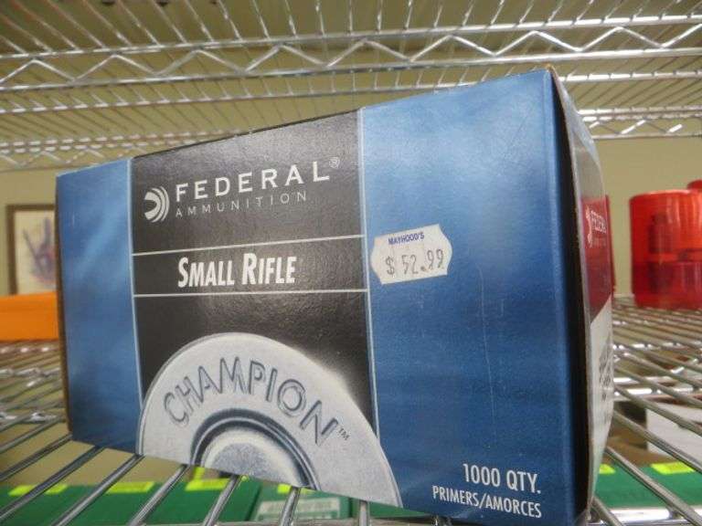 Primers - Federal #205 Small Rifle 1000/bx - Lambrecht Auction, Inc.