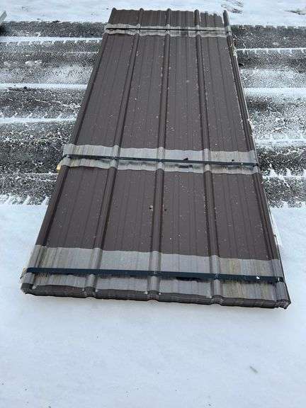 Bronze Corrugated Metal Panel 3'x8' - Lambrecht Auction, Inc.