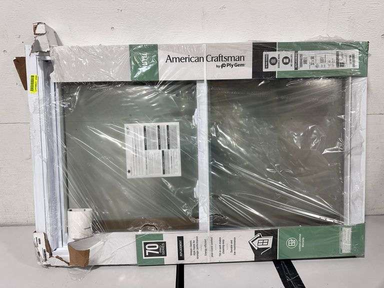 American Craftsman 70 Pro Series White Double Hung Low-E Argon Glass ...
