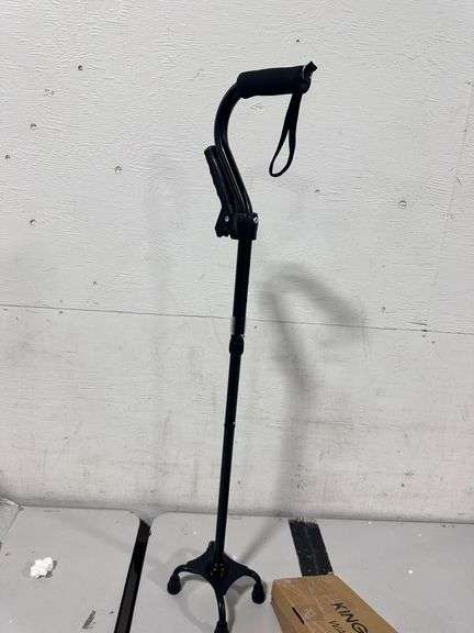 Adjustable Walking Cane for Men & Women with 4-Pronged Base for Extra ...