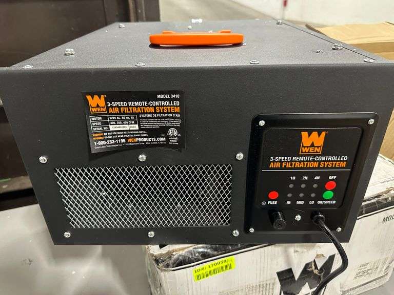 WEN 3410 3-Speed Remote-Controlled Air Filtration System (300/350/400 ...