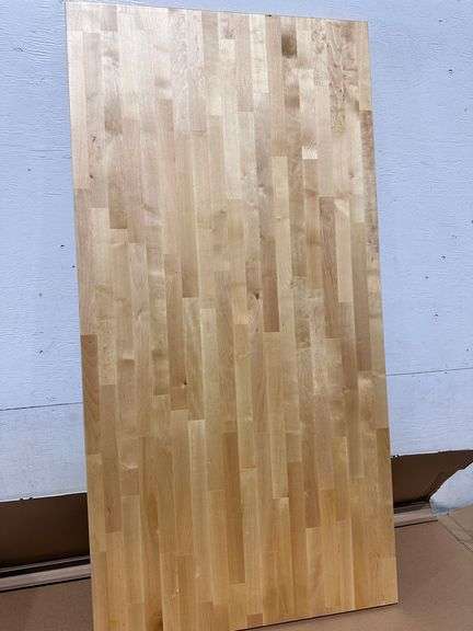 Hampton Bay 5 ft. L x 30 in. D Finished Engineered Wood Butcher Block ...