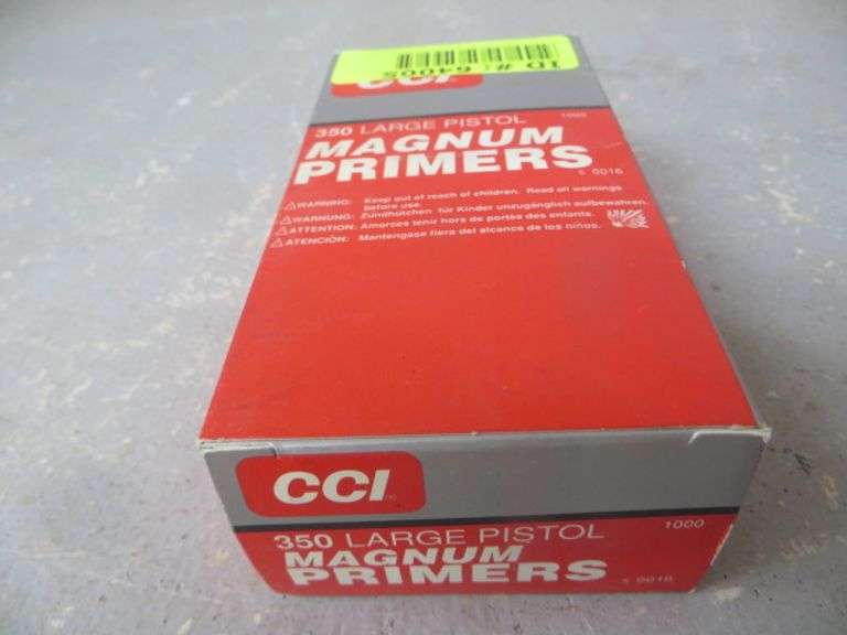 Primers - CCI #350 Large Pistol Magnum 1000/bx - Lambrecht Auction, Inc.
