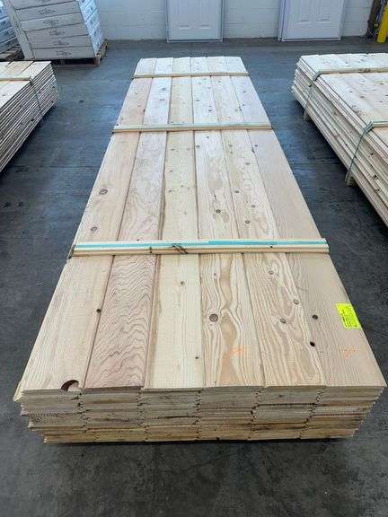 Western White Pine Shiplap Paneling 1"x8"x12' - Lambrecht Auction, Inc.