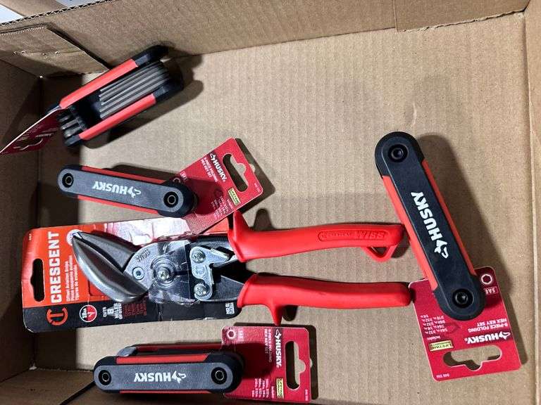 Crescent 18GA Offset Aviatio Snips And 4 Folding Hex Key Sets ...