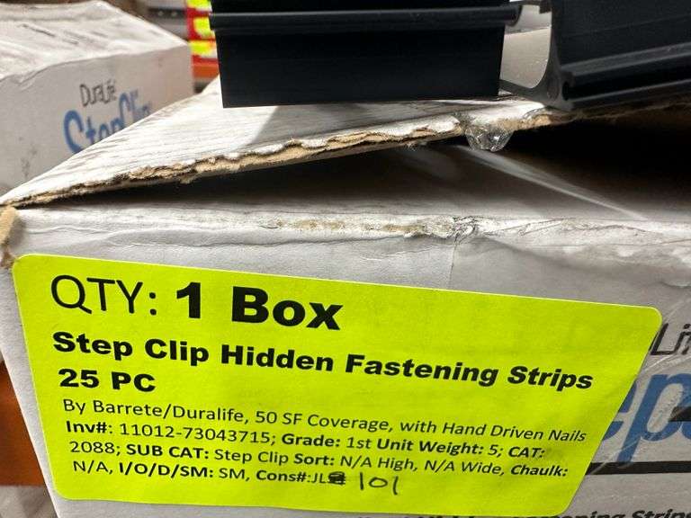 Step Clip Hidden Fastening Strips 25 Piece - Lambrecht Auction, Inc.