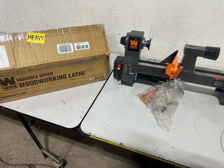 WEN LA3421 3.2-Amp 8-Inch by 13-Inch Variable Speed Mini Benchtop Wood ...