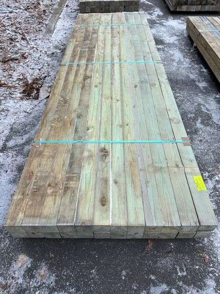 Pressure Treated Dimensional Lumber 4"x4"x12' - Lambrecht Auction, Inc.