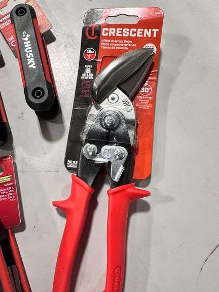 Crescent 18GA Offset Aviatio Snips And 4 Folding Hex Key Sets ...