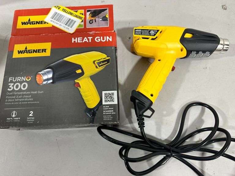 Wagner Furno 300 Dual Temperature Corded Heat Gun - Lambrecht Auction, Inc.