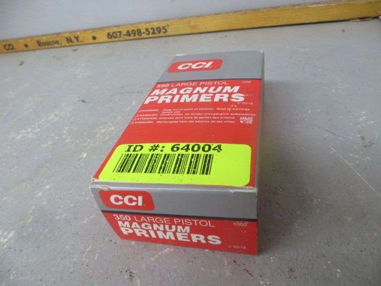 Primers - CCI #350 Large Pistol Magnum 1000/bx - Lambrecht Auction, Inc.