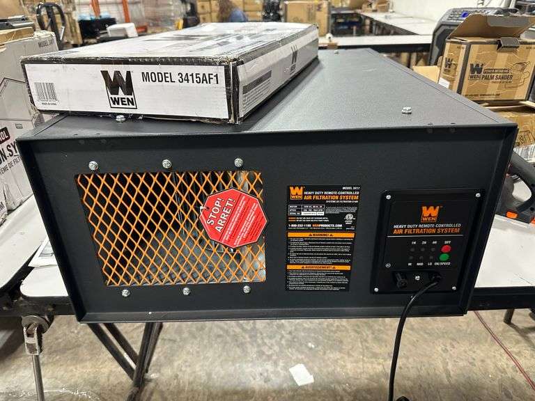 WEN 3417 3-Speed Remote-Controlled Industrial-Strength Air Filtration ...