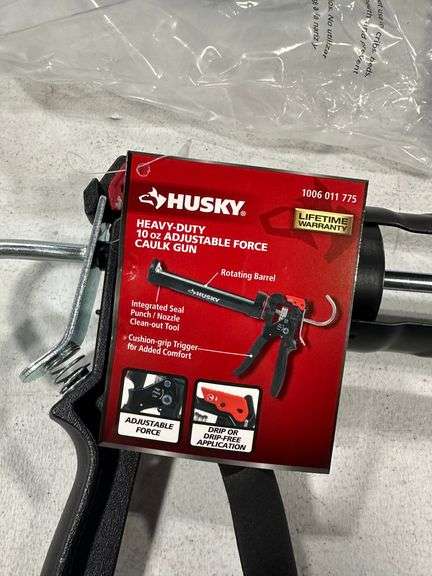 Husky 10 oz. Heavy-Duty High Leverage Drip Free Caulk Gun (2 ...