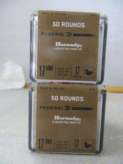 Ammo - Federal .17 HMR 17gr Poly Tip 50/bx - Lambrecht Auction, Inc.
