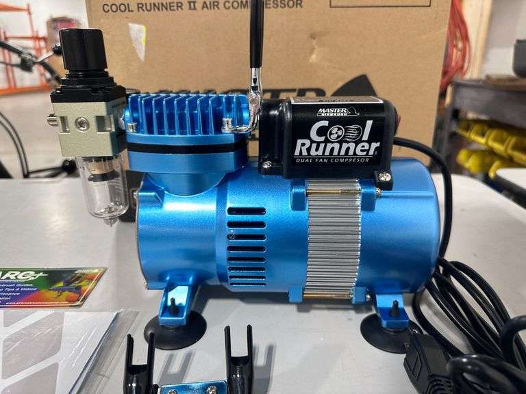 Master Airbrush Cool Runner II Dual Fan Air Compressor Professional ...