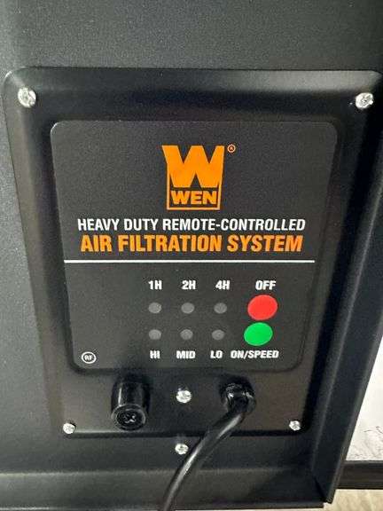 WEN 3417 3-Speed Remote-Controlled Industrial-Strength Air Filtration ...