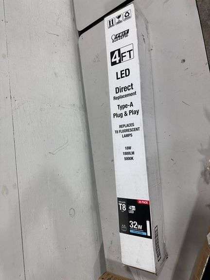 Feit Electric 18-Watt 4 ft. T8 G13 Type A Plug and Play Linear LED Tube Light Bulb - Lambrecht ...