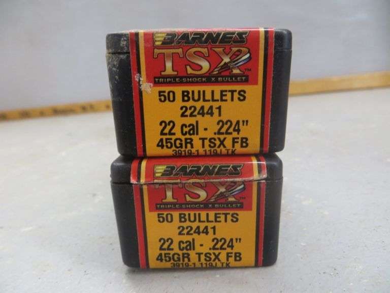 Bullets - Barnes .22cal .224" 45gr 50/bx only one box unopened ...