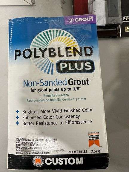Custom Building Products Polyblend Plus #640 Arctic White 10 lb. Unsanded Grout - Lambrecht ...